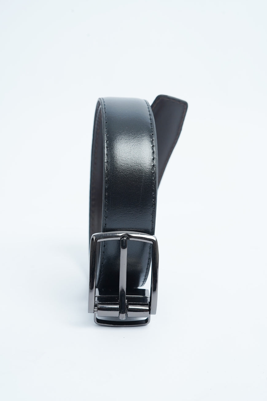 Black & Chocolate Brown Reversible Belt – Premium Leather Accessory ...