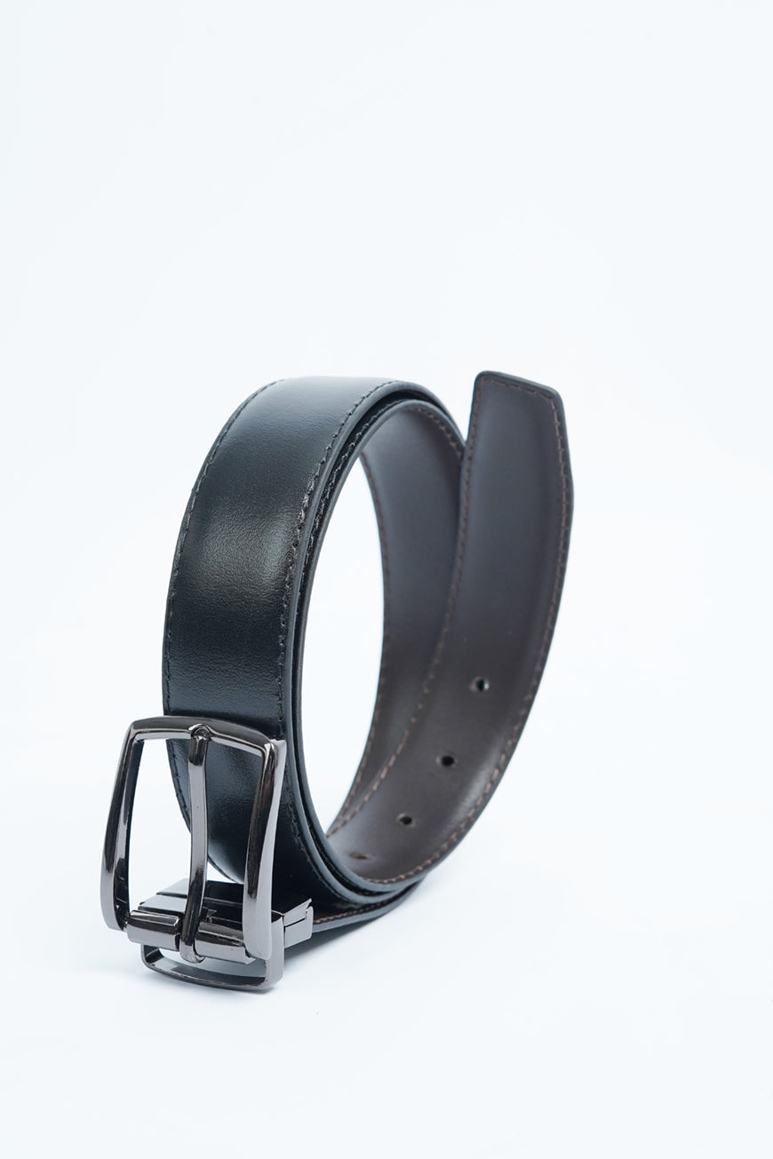 Black & Chocolate Brown Reversible Belt – Premium Leather Accessory ...