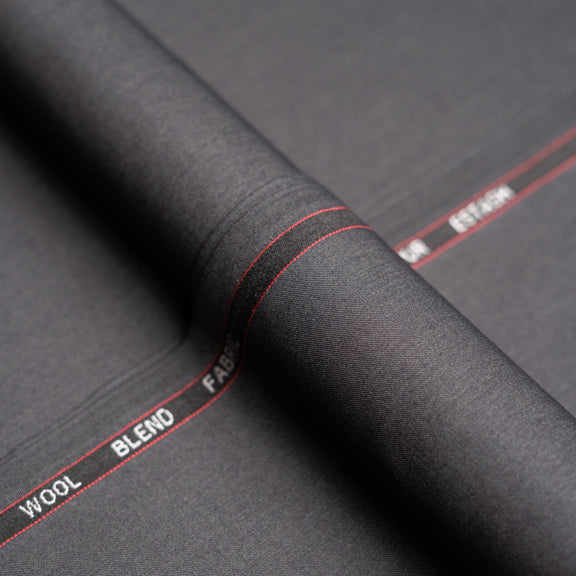 Grey Plain Wool Blend, Estash Suiting Fabric – Lawrencepur