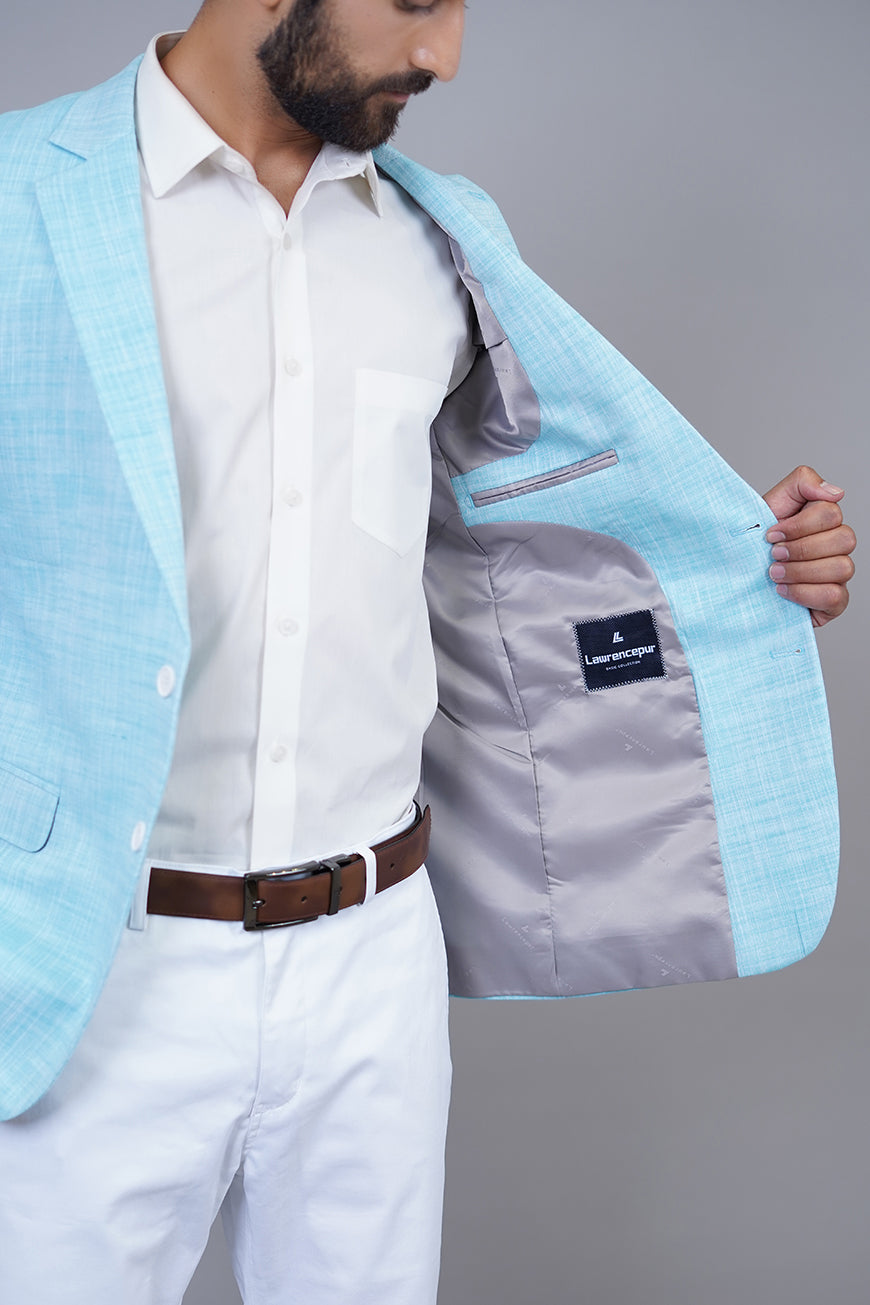 Breathable Pure Linen Blazer for Men | Summer Formal Wear | Lawrencepur