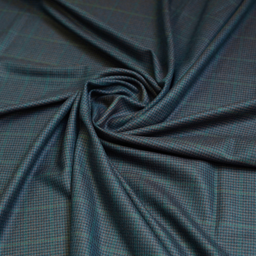 Blue Checks Worsted Tweed Jacketing Fabric – Lawrencepur